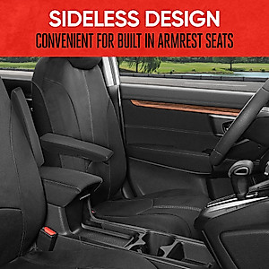 Motor Trend SpillGuard Waterproof Seat Covers for Front Seats, Gray Stitching – Durable Neoprene Car Seat Protectors, Easy to Install, Interior Covers for Auto Truck Van SUV
