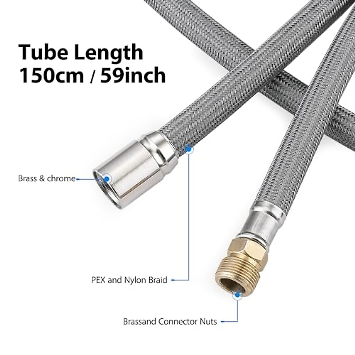 Kitchen Faucet Replacement Hose Compatible with American Standard M922367-007220A, 59-Inch Pull Down Spray Hose (M922367-007220A faucet hose)