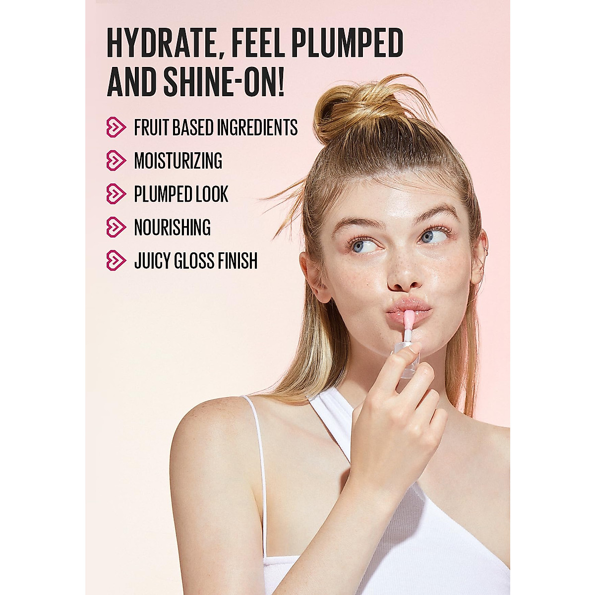 Kaja Juicy Glass Lip Oil | Hydrating, Feel Plumped and Lightweight with Vitamin Tree Fruit Oil for Glass Skin Look | 01 Rose Hip Spritz | Vegan, Cruelty-Free