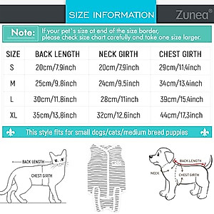 Zunea Dog Recovery Suit for Small Toy Dogs Cat After Surgery Female Puppy Abdominal Wounds Bandages Suit Pet Spay Suit, E-Collar Alternative Wear Anti Licking Red L