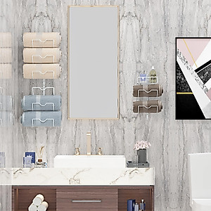 X-cosrack 9-Tier Over The Door Towel Racks for Bathroom - Wall Mounted Metal Towel Holder-Rolled Towel Organizer Door Hanging Towel Storage-Matte White