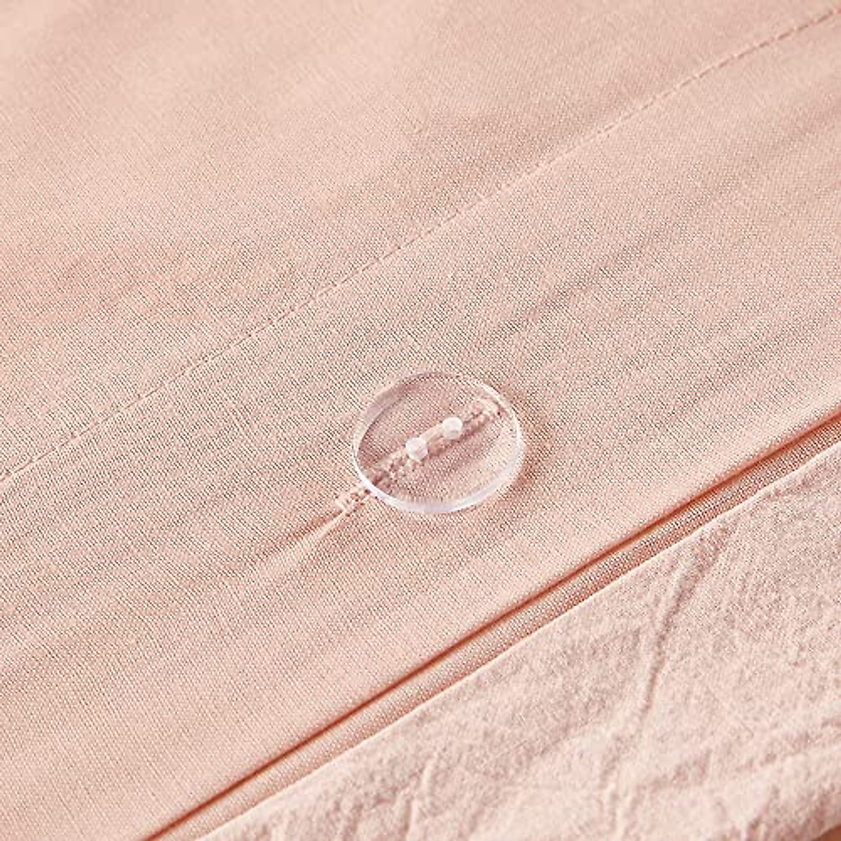 Urban Habitat Duvet Set 100% Cotton Jacquard, Tufts Accent, Shabby Chic All Season Cover for Comforter, Matching Shams, Decorative Pillows, Twin/Twin XL (68 in x 92 in), Pink 5 Piece