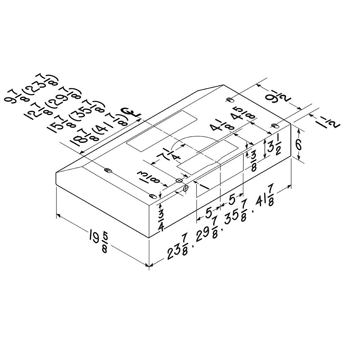 Broan-NuTone Glacier 24-inch Under-Cabinet 4-Way Convertible Range Hood with 2-Speed Exhaust Fan and Light, Stainless Steel