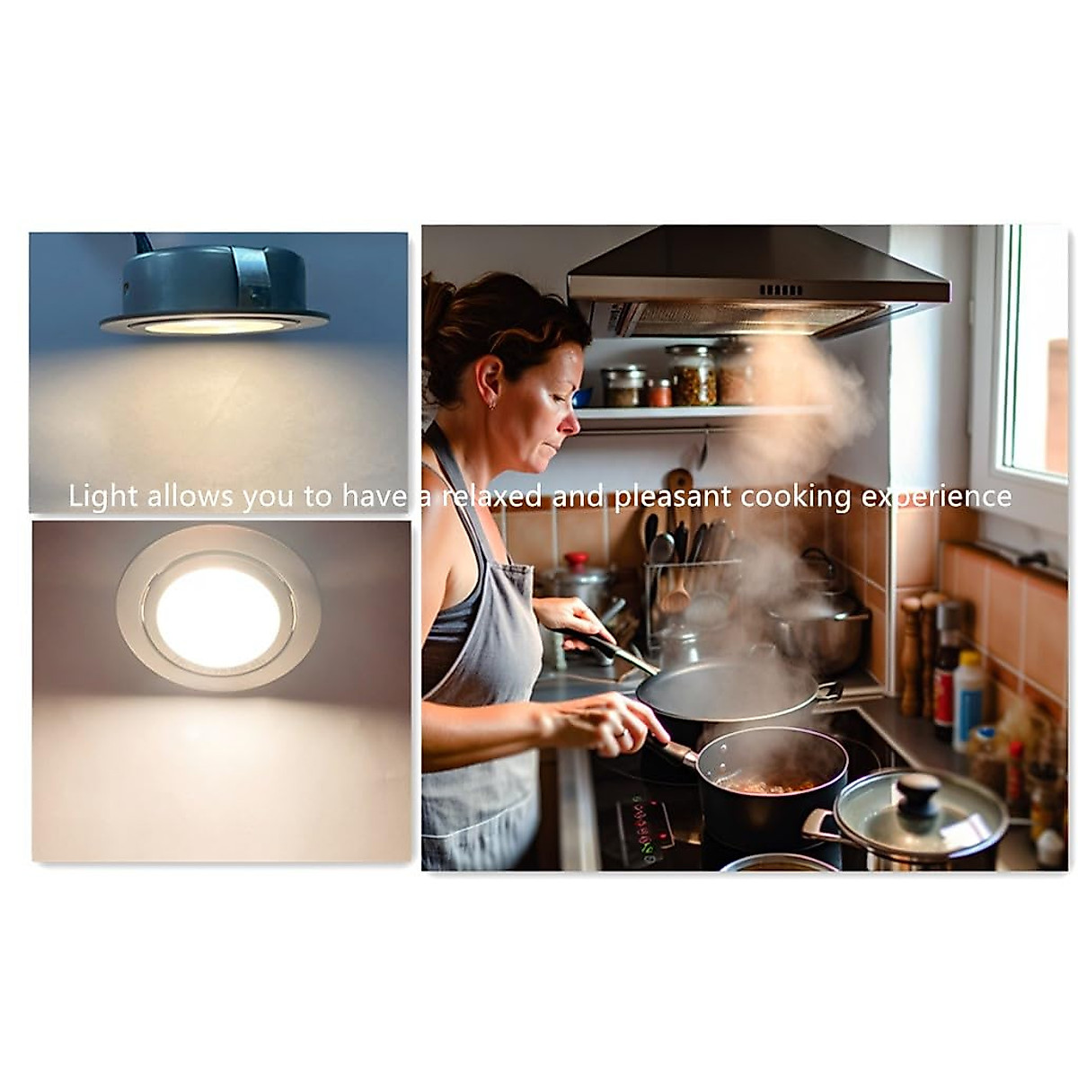 LPSAFP LED Range Hood Bulb, Cooktop Recessed Lighting, 2.45-Inch Calibre, 2-Inch Opening, Replaces 20W Halogen Bulb, 12V AC/DC Compatible, Natural White Light, 2-Pack