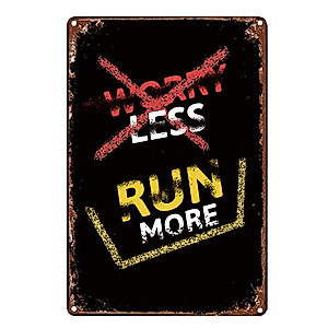 SACOINK Tin Signs Vintage - Be Stronger Than Your Excuses - Retro Metal Sign Poster for Cafe Home Bar Pub Coffee Beer Garage Kitchen Bathroom Door Garden Wall Decor Art 7.8"x11.8"