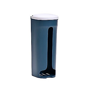 Bag Holder for Plastic Bags, Wall-Mounted Plastic Bag Storage Container, Portable Plastic Cotton Pad Container, Plastic Bag Storage Rack(Blue)