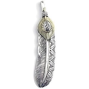 COSUMOSU Sterling Silver Kokopelli Feather Native American Indian Pendant