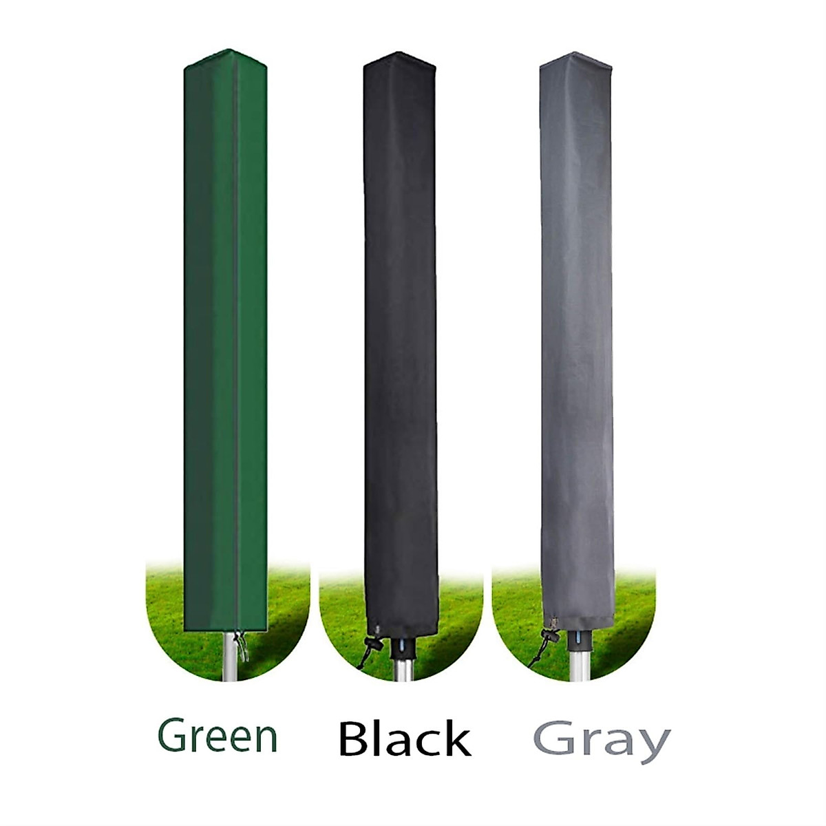 ZXINGCHI Clothes Drying Rack Cover Rotary Clothes Line Cover Outdoor Umbrella Washing Line Cover 600D Oxford Fabric Waterproof Windproof for All Rotary Dryer Washing Lines(Green,71x6x6inch)