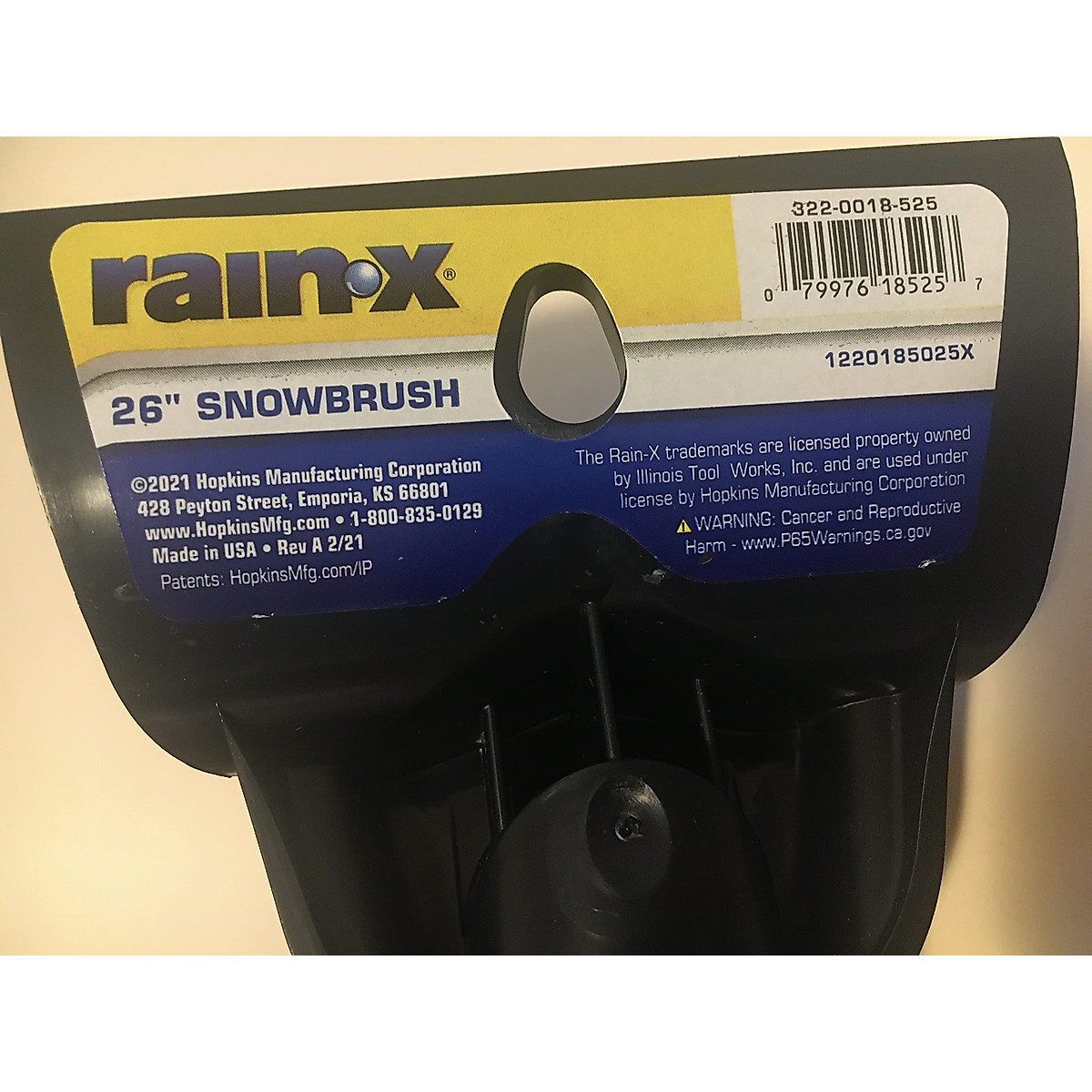 Rain-X 26" Ergo Snow Brush with Ice Scraper Tool, Black & Yellow, 1PK,