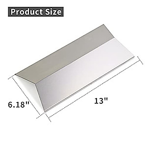 Plowo 13" Grill Heat Plate for Cuisinart CGG-306, Nexgrill 820-0033 820-0007B 820-0015 820-0007 820-0007G, Megamaster 820-0033M, 820-0007B, Flame Tamer 306-20133 306-20087 820-0033-05, Stainless Steel