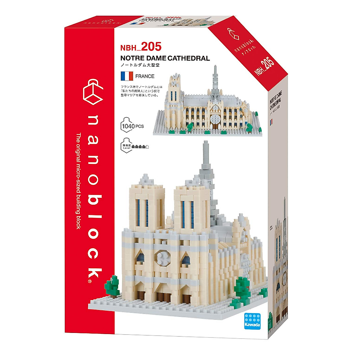 nanoblock - World Famous Buildings - Notre Dame Cathedral, Sight to See Series Building Kit