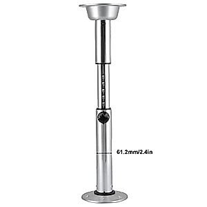 Emoshayoga Telescopic Pedestal, Telescopic 22‑28in Table Pedestal Kit Save Space with City for Motorhomes for Marine Yachts for Station Wagons Motorhomes