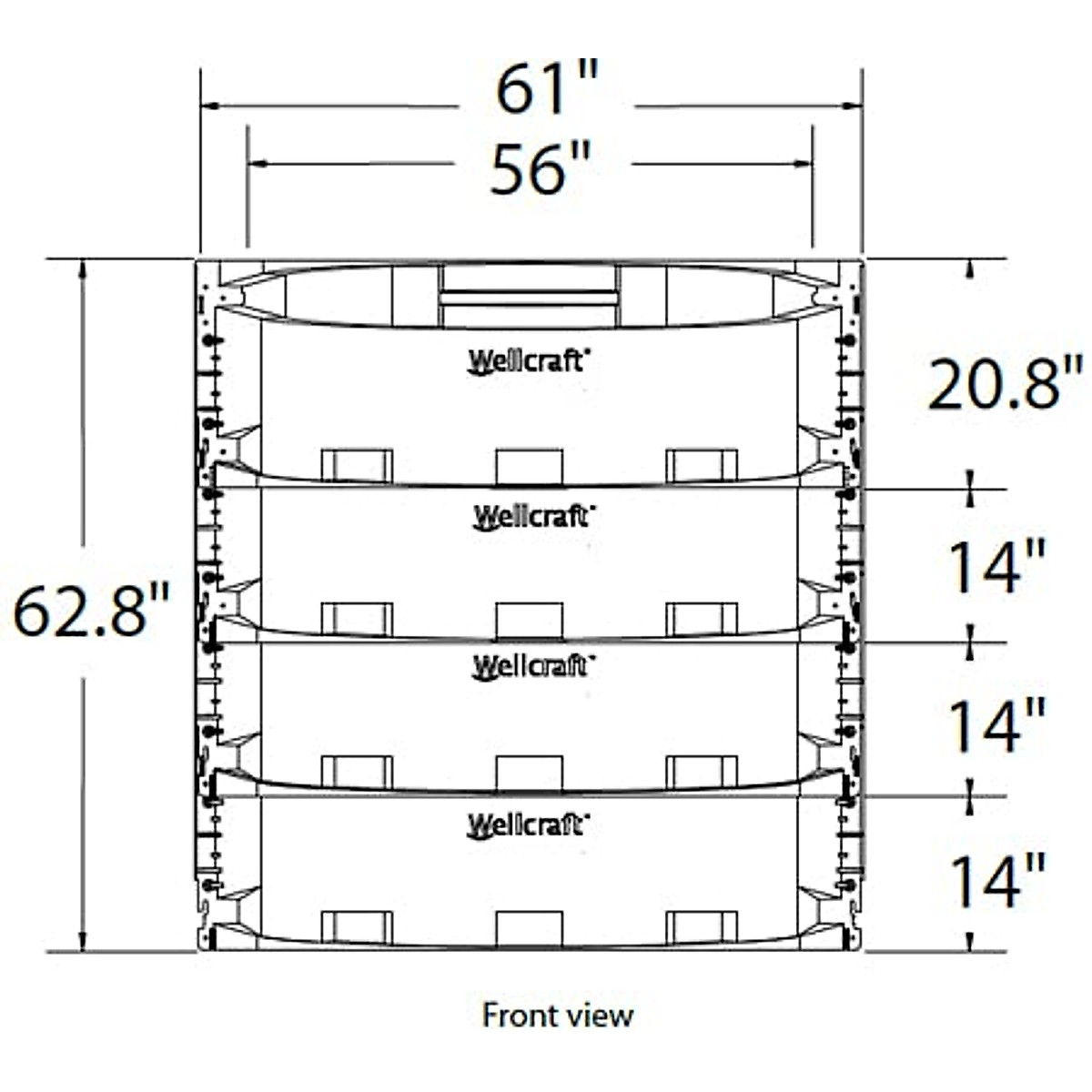 Wellcraft 5600 Polycarbonate Well Cover - Flat Cover