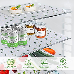 Shelf Liner and Drawer Liner, 12IN x 20FT Non-Slip Kitchen Cabinet Liner, Non-Adhesive Waterproof Durable EVA Cupboard Liner with Print for Shelves, Refrigerators, Cabinets and Storage
