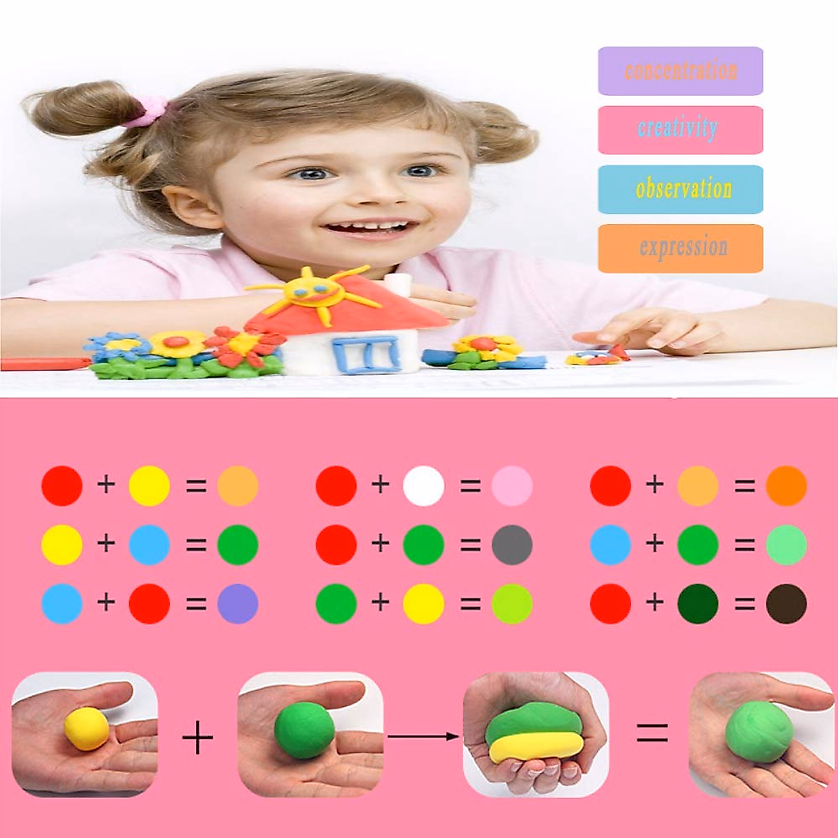 36 Colors Air Dry Clay Ultra Light for Children - Non-Toxic, Eco-Friendly Modeling Magical Clay with Tools