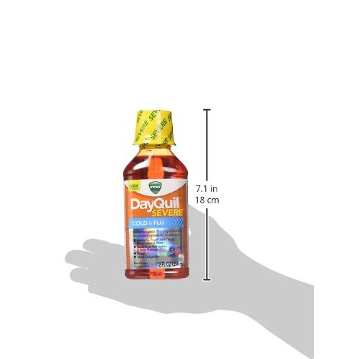 Vicks Dayquil Severe Cold & Flu Relief Liquid, 12 oz (Pack of 2)