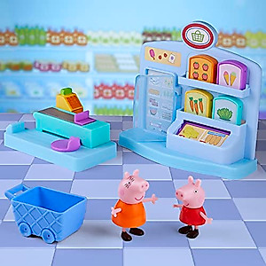 Peppa Pig Peppa’s Adventures Peppa’s Supermarket Playset Preschool Toy: Includes 2 Figures and 8 Themed Accessories; for Ages 3 and Up