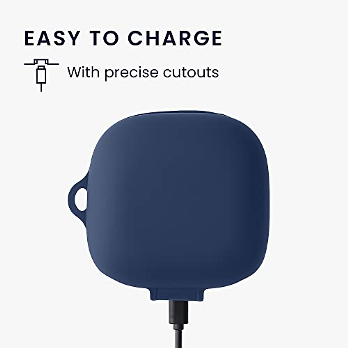 kwmobile Case Compatible with Beats Fit Pro Case - Silicone Cover Holder for Earbuds - Dark Blue