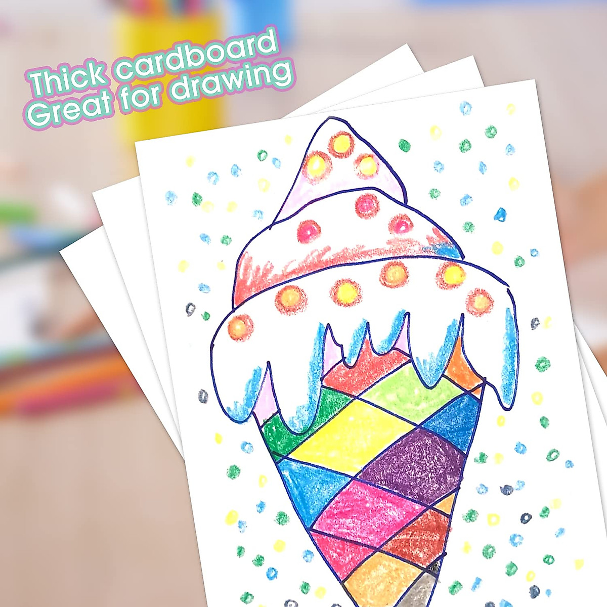 Golden State Art, 5x7 Backing Board Only - for Art, Photos, Print - 4-Ply - 50 Single Backing Boards (50 Pack)