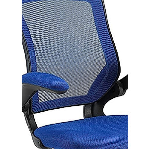 Modway Veer Drafting Chair - Reception Desk Chair - Flip-Up Arm Drafting Chair in Blue