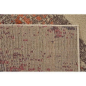 Unique Loom Estrella Collection Abstract, Rustic, Modern, Gradient, Distressed Area Rug (7' 0 x 10' 0 Rectangular, Pink/Navy Blue)