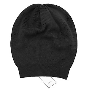 WaySoft Pure 100% Cashmere Beanie for Women in a Gift Box, Oversized Women Beanie Hat, Bring Warm and Luxury to Your Loved Ones, Perfect (Black)