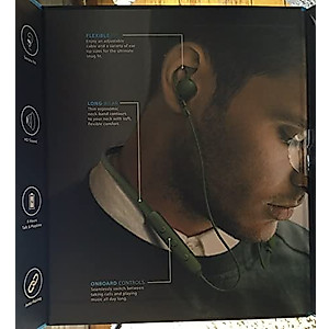 Brookstone FLEXVIBE Wrap-Around Neckband Sports Earbuds Green