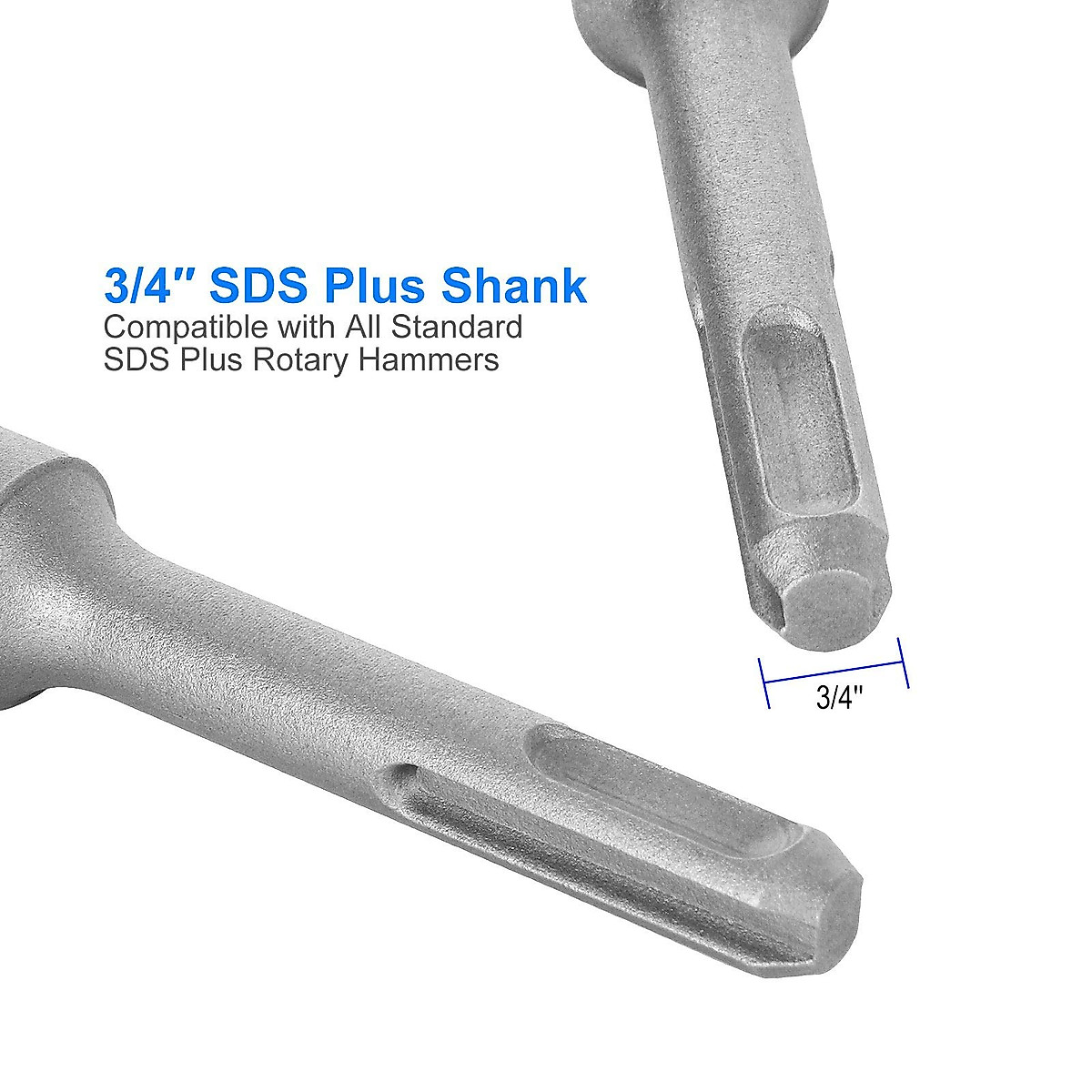 3 Inch SDS Plus Chisel Angled Bent Tile Chisel 3X10 Inch Thinset Scaling Chisel SDS Plus Floor Scraper Cranked Tile Removal Chisel Bit With 3/4 Inch SDS Plus