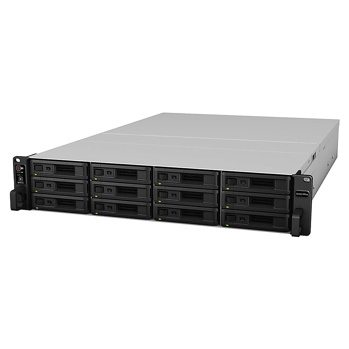 Synology RackStation RS3621RPxs NAS Server with Xeon 2.2GHz CPU, 64GB Memory, 192TB HDD Storage, 4 x 1GbE LAN Ports, Redundant Power, DSM Operating System Bundle with Rail kit