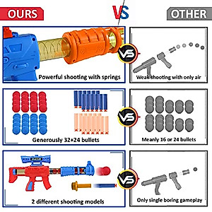 Kids Outdoor Toys for 5+ Year Old Boys: Shooting Game Toy With Target Set for Age 5 6 7 8-12 Boy Girls Gifts - 2 Pack Cool Party Games Easter Basket Stuffers for Kids Outside Toys Family Fun Ideas