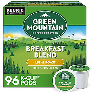 Green Mountain Coffee Roasters Breakfast Blend Single-Serve Keurig K-Cup Pods, Light Roast Coffee, 24 Count (Pack of 4)