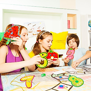 10 Pieces Kids Recognition Lacing Cards Thick Cardboard Educational Sewing Cards Double Sided Lacing Playing Games for Children Toddler Preschool Developing Imagination Supplies (Fruit)