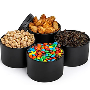 Coloch 24 Pack 8 Oz Black Candle Tin with Lid, Metal Cylinder Candle Making Container Travel Small Storage Tin Can for DIY Candles, Crafts, Holiday Gifts, 3x2.3 Inches