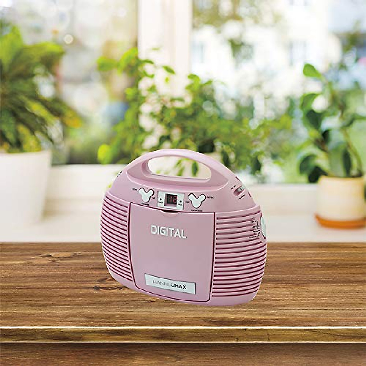 HANNLOMAX HX-327CD Portable CD Player with AM/FM Radio, Aux-in, AC/DC Dual Power Source. (Pink)