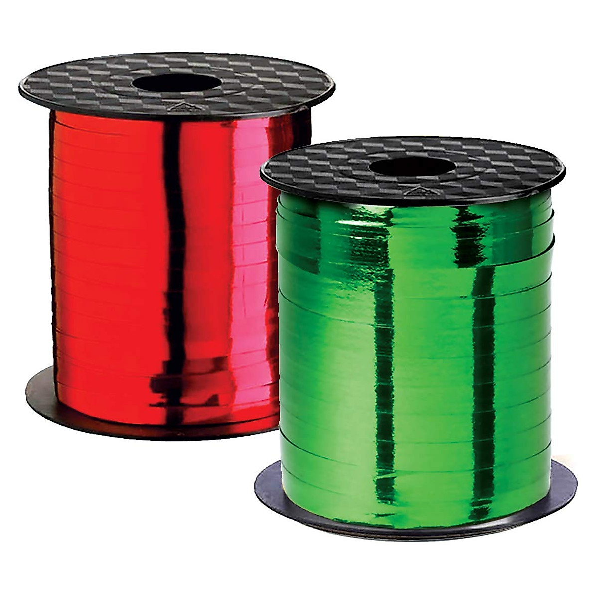 Curly Ribbon Christmas Ribbons Curling Ribbon Holiday Clearance Thin Metallic Red & Green Set Crimped Iridescent for Gift Wrap, Holiday Party Decoration, Gift Wrapping Presents Holidays