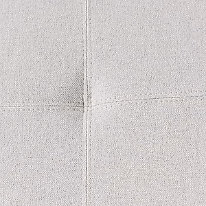 Christopher Knight Home Carlsbad Fabric Storage Ottoman, Light Grey 35.00”D x 35.00”W x 18.50”H