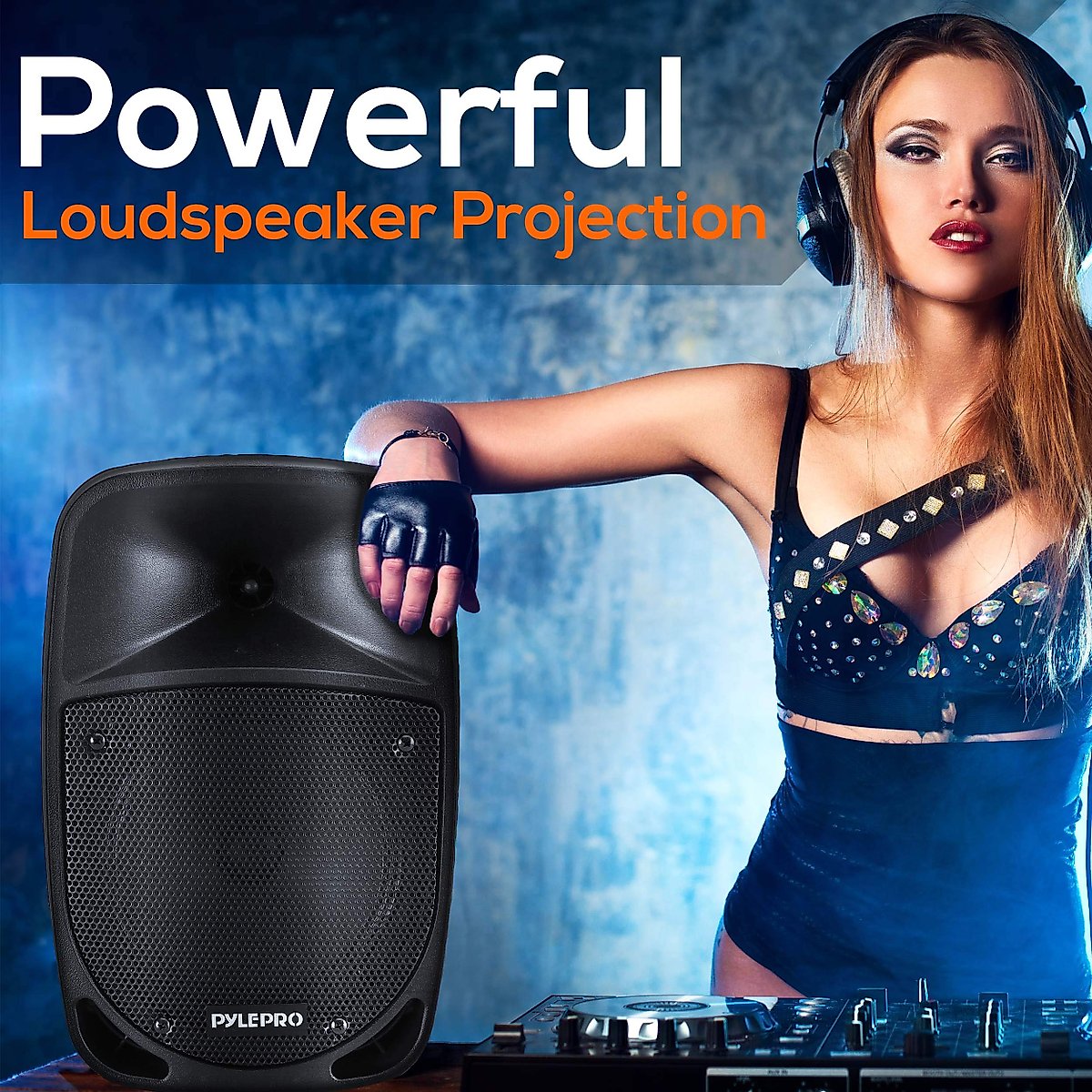 Pyle 800W Portable Bluetooth PA Speaker - 8’’ Subwoofer, LED Battery Indicator Lights w/ Built-in Rechargeable Battery, MP3/USB/SD Card Reader, and UHF Wireless Microphone - Pyle PSBT85A,Black