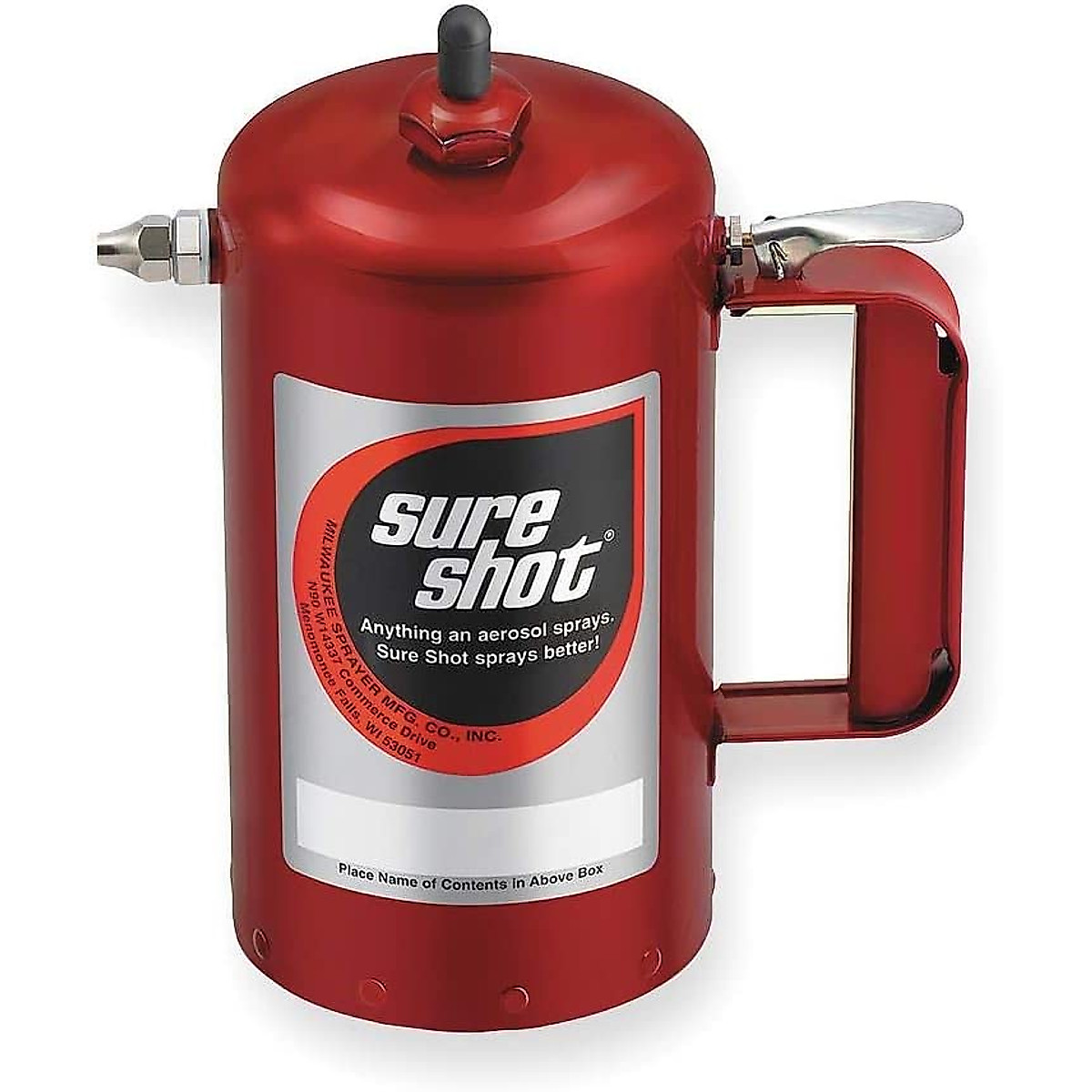 Sureshot A1000R 1 Quart Enameled Steel Sprayer - Lightweight and Portable Compressed Air Sprayer for Oil and Solvent-Based Materials - Made in USA Since 1932