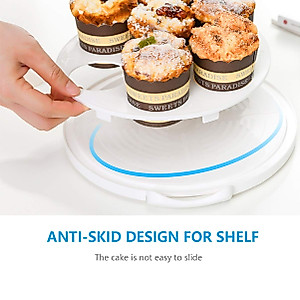 Portable Cake Keeper Cake Containers Carriers with Handle Cake Packaging Case Fresh Keeping Container with Lid Cake Cake Container Dome Cake Storage Box (White)