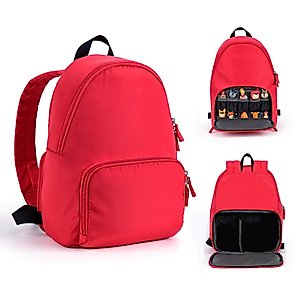 DDgro Carrying Storage Backpack for Toniebox Starter Set, Travel Bag for Toniebox, Tonie Characters, Headphone and Charging Station. (Red)