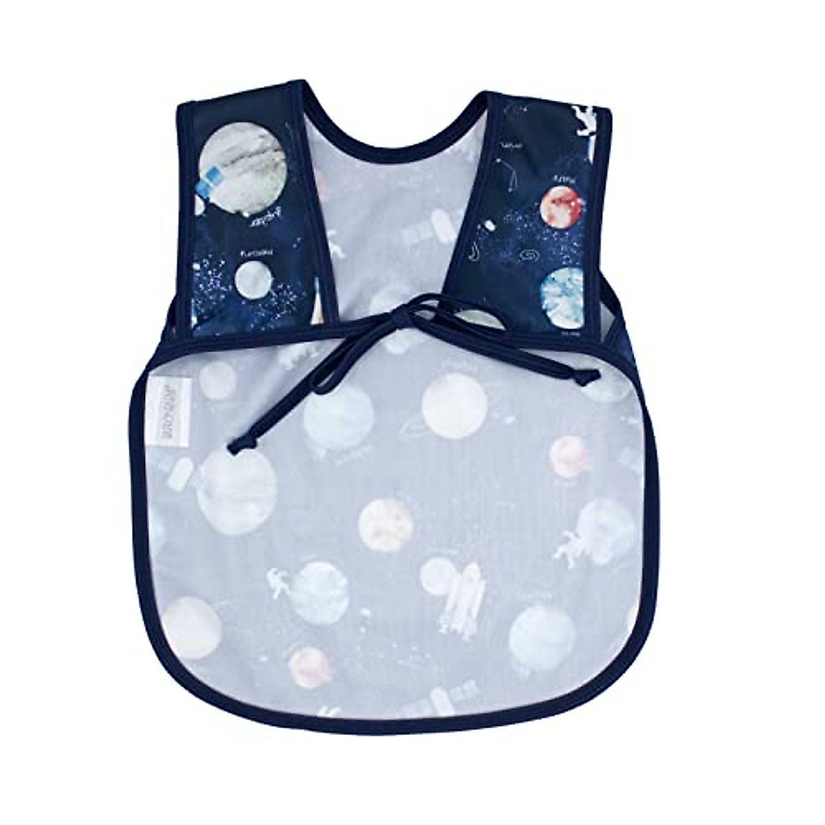BapronBaby Outer Space Bapron - No Neck Tie Safer Bib for Baby & Toddler - Soft Waterproof Stain Resistant - Machine Washable - Sz Preschool 3-5yrs