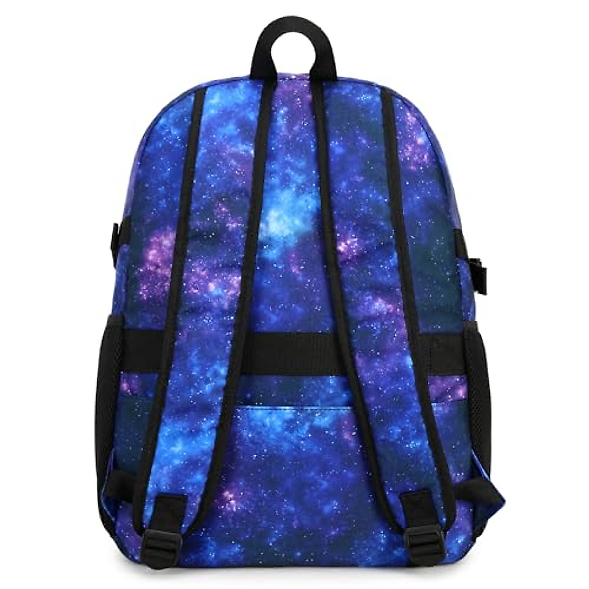 MIRLEWAIY Classical Daypack Lightweight Teen Girls boys Bookbag Fashion Backpacks Work Bag for school, Black Purple Space