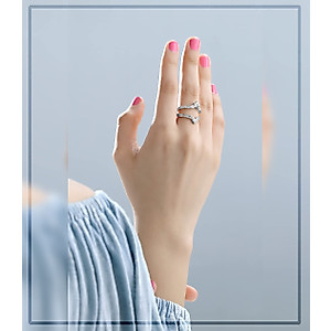 Dazzlingrock Collection 0.40 ctw. Round White Diamond Anniversary Enhancer Ring in 14K White Gold, Size 6.5