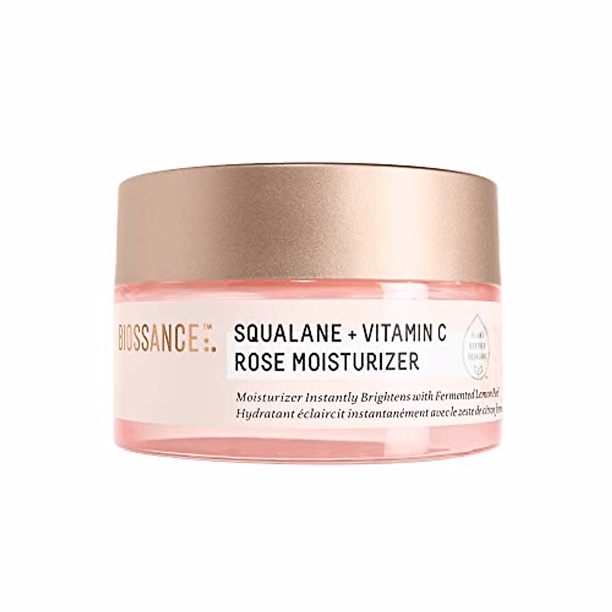 Biossance Squalane + Vitamin C Rose Moisturizer. Antioxidant-Rich Daily Moisturizer to Boost Radiance, Even Skin Tone and Smooth Fine Lines and Wrinkles (1.69 fl oz)