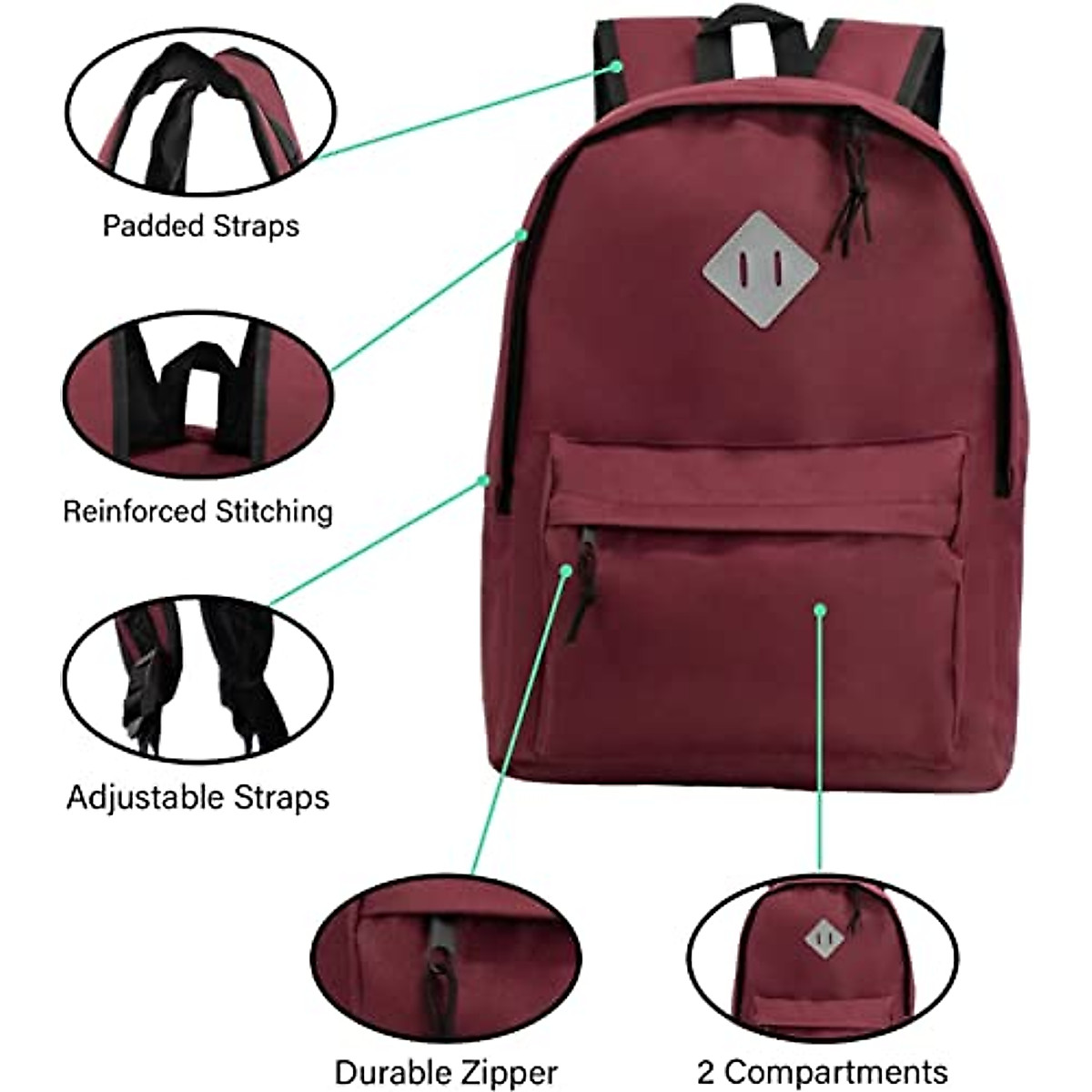 Bulk Case of 12 Backpacks and 12 Winter Item Sets - Wholesale Care Package - Emergencies, Homeless, Charity