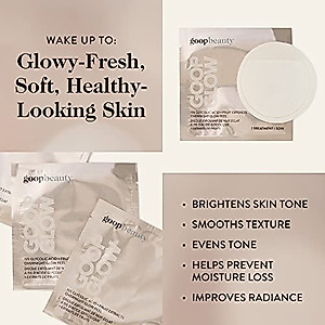 goop 15% Glycolic Acid Overnight Peel | Retexturizes, & Brightens Skin | Inspired by Professional Chemical Peels | 4 pack | Paraben and Silicone Free
