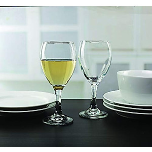 Circleware Vine Wine Glasses Set of 4, All-Purpose Elegant Entertainment Party Beverage Glassware Drinking Cups for Water, Juice, Beer, Liquor, Whiskey and Bar Dining Decor Gifts, 11.5 oz, Clear