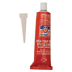 Permatex 81160 High-Temp Red RTV Silicone Gasket, 3 oz