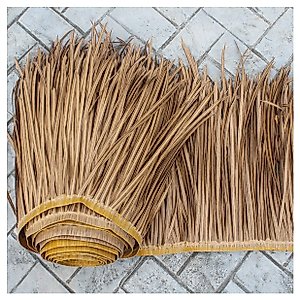 NAKAN Artificial Mexican Tiki Bar Palm Thatch Rolls, 50cm 19.6'' Wide Straw Thatch Roofing for Tiki Bar Huts Patio Umbrella Cover Garden Gazebos Decorati(Size:0.5x4m/1.6x13ft,Color:Natural)