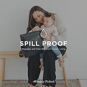 Freshly Picked Mini Minimal Diaper Bag Backpack, Onyx Black